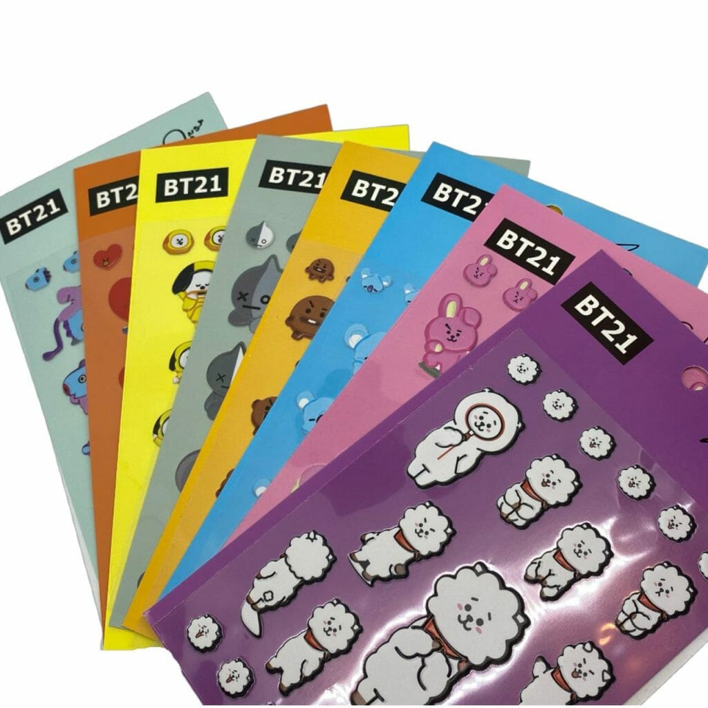 Stickers Personajes BT21 con Relieve (Elige Modelo) - cositaskawaii